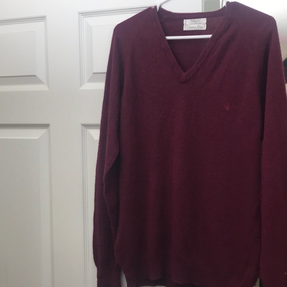 Dior | Sweaters | Christian Dior Burgundy Wine Soft Sweater | Poshmark